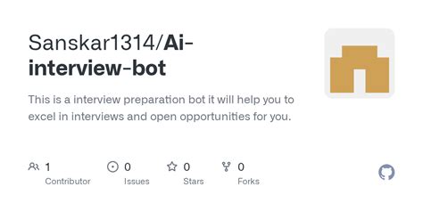 Github Sanskar1314ai Interview Bot This Is A Interview Preparation Bot It Will Help You To