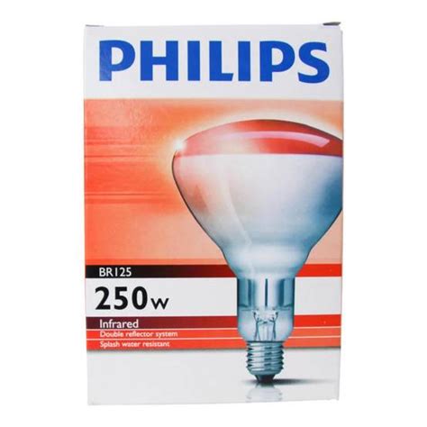 Ampoule Infrarouge Halogène E27 250w Rouge Philips Gamm Vert