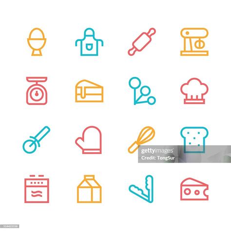 Baking Icons Line Color Series High Res Vector Graphic Getty Images