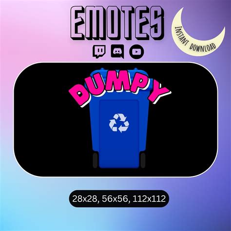 Dumpy Emote Twitch Discord Kick Youtube Etsy