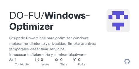 Github Do Fuwindows Optimizer Script De Powershell Para Optimizar