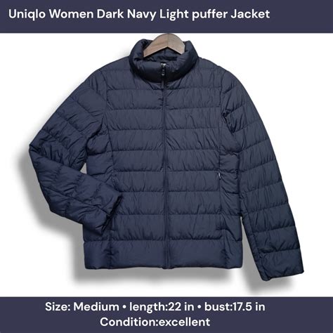 Preloved Uniqlo Womens Dark Navy Light Pufferdown Jacket Womens