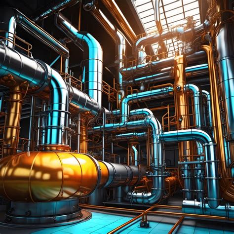 long pipelines ai generatet stock illustration illustration of crude
