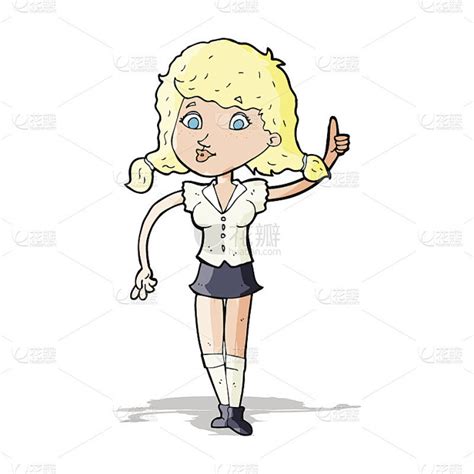 卡通美女与想法