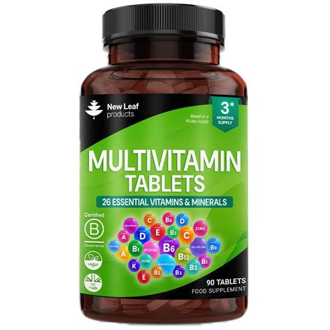 Multivitamins Minerals Tablets New Leaf Supplements New Leaf Products