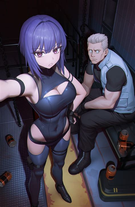 Xzu Batou Gits Kusanagi Motoko Ghost In The Shell Absurdres