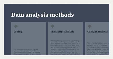 Data Analysis Methods Qualitative Research Tool