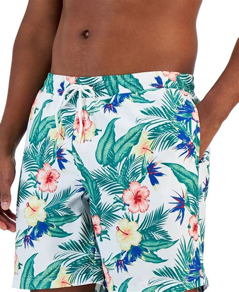 Club Room Mens Daniel Tropical Swim Trunks Created For Macys