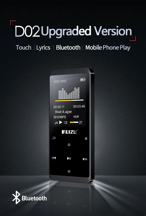 Hot Sale Ruizu D02 Mp3 Player Touch Button Sports Portable Mini Multi ...