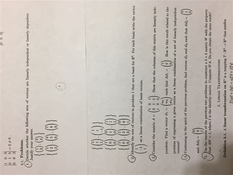Solved Decide Whether The Following Sets Of Vectors Are Chegg