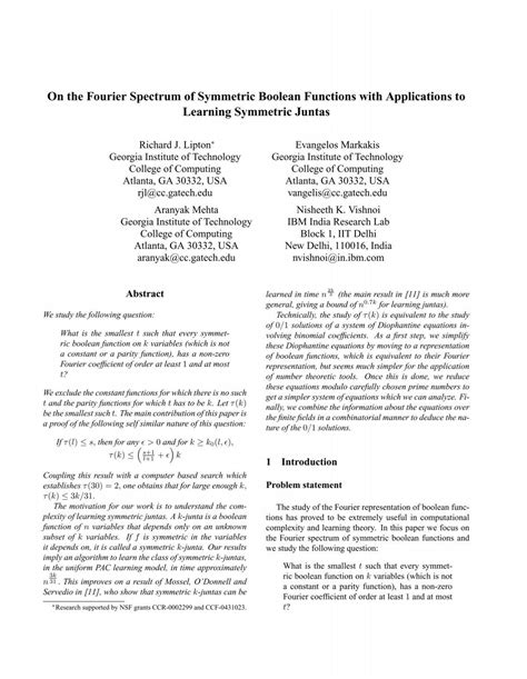 On The Fourier Spectrum Of Symmetric Boolean Functions With