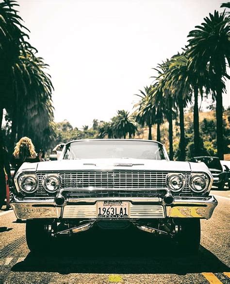 Vintage Lowrider Car In California