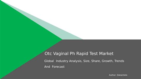 Otc Vaginal Ph Rapid Test Market Report Global Forecast From 2025 To 2033