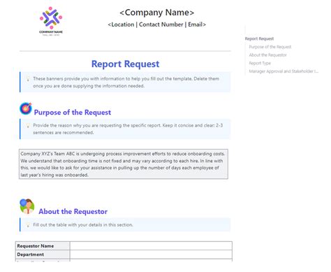 Report Requirements Template By Clickup™