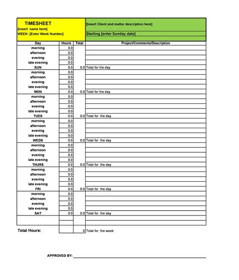 Free Timesheet Time Card Templates Template Lab