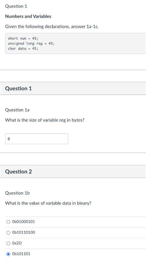 Solved Question Numbers And Variables Given The Following Chegg