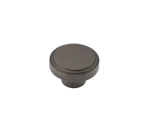 Hoxton Cropley Stepped Cabinet Knobs Dark Bronze Cabinet Hardware