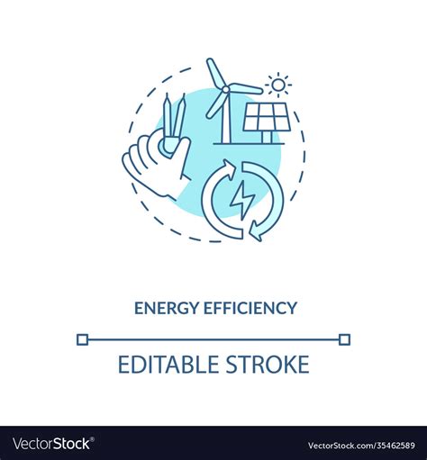 Energy Efficiency Turquoise Concept Icon Vector Image