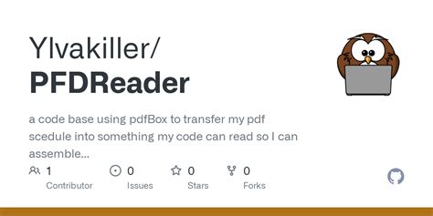 Github Ylvakillerpfdreader A Code Base Using Pdfbox To Transfer My