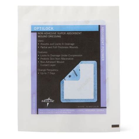 Medline Optilock Absorbent Polymer Dressing 5x55 1ct