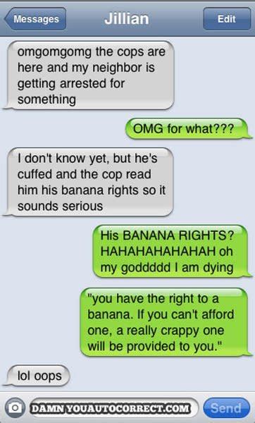 Hilarious Autocorrect Text Messages
