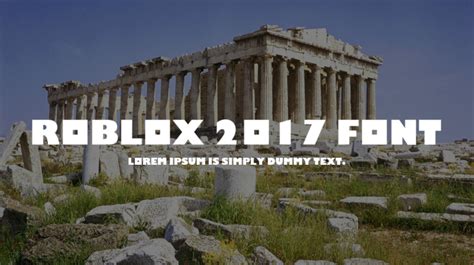 Roblox 2017 Font Download Free For Desktop And Webfont