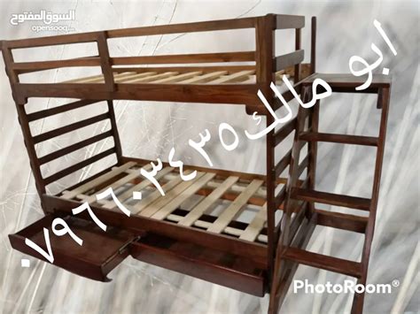 تخت طابقين لون ابيض من الشغل نفس الصورة خشب سويد سرير اسرة تخوت مع إمكانية فصل التخت Opensooq