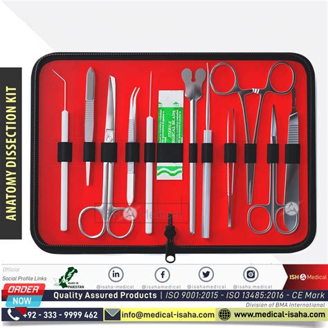 Anatomy Dissection Kit 12 Pcs Handmade Tools Isaha Medical