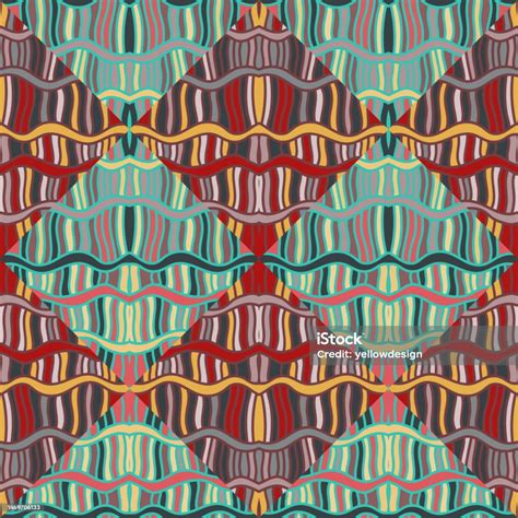 추상적인 물결 모양의 선이 있는 매끄러운 패턴 부족 모자이크 타일입니다 섬유 관계 건축물에 대한 스톡 벡터 아트 및 기타 이미지 건축물 고풍스런 곡선 Istock