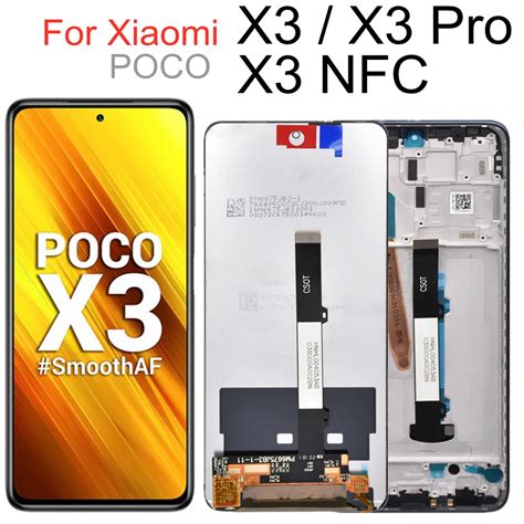 Xiaomi Poco X3 NFC M2007J20CG LCD 디스플레이 터치 스크린 어셈블리, Poco X3 Pro ...
