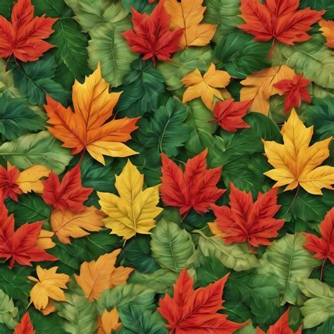 Premium Photo Leafs Seamless Textile Pattern 3d Illustrated
