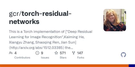 GitHub Gcr Torch Residual Networks This Is A Torch Implementation Of Deep Residual Learning
