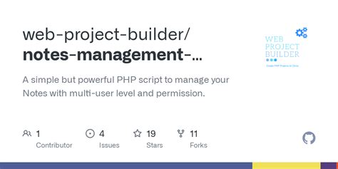 GitHub Web Project Builder Notes Management Codeigniter Adminlte Php A Simple But Powerful