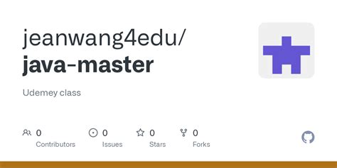 GitHub Jeanwang Edu Java Master Udemey Class