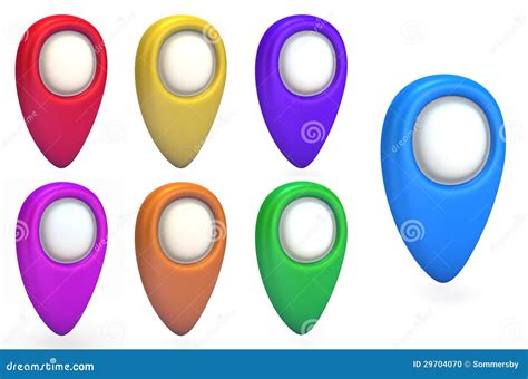 Set Of Colorful Round Pointers Stock Illustration Illustration Of