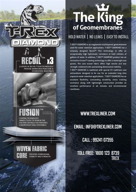 Shree Sahdev Pond Liner In Jaisalmer Supplier Of T Rex Diamond Hdpe Geomembrane Sheet And T Rex