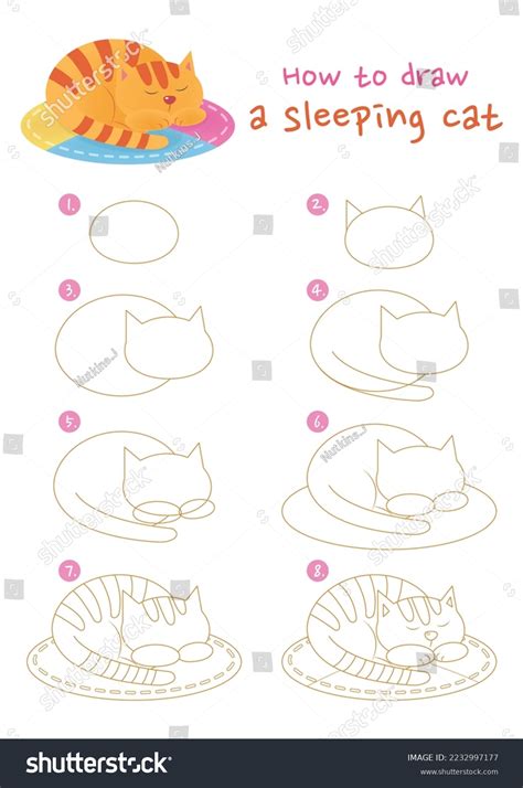 How To Draw A Cat Laying Down Step By Step