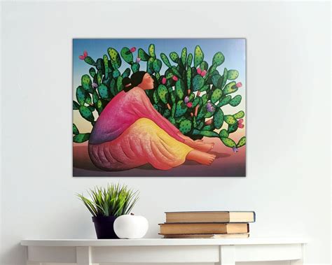 Rc Gorman Nopales Navajo Woman Canvas Print American Indian Art Etsy