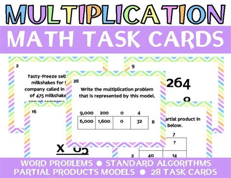 Multiplication Task Cards By Covered Bridge Classroom Tpt