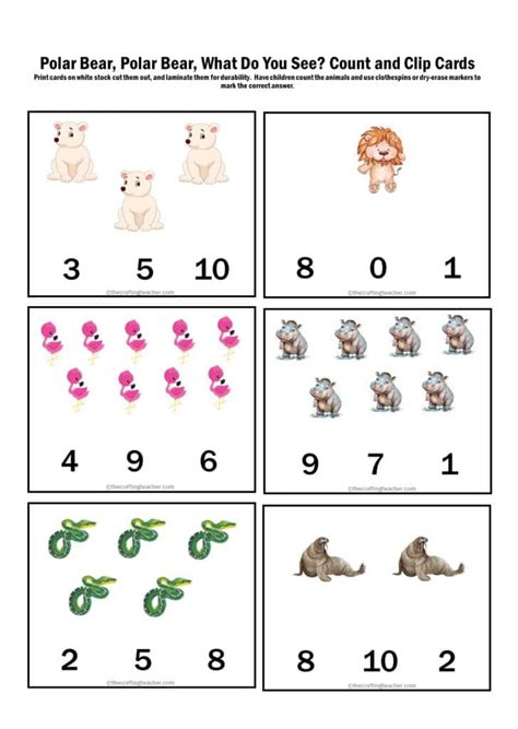 Polar Bear Polar Bear What Do You Hear Story Related Math Pack For