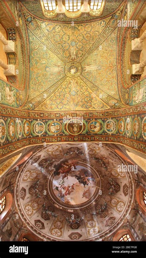Italy Ravenna Basilica Of San Vitale Byzantine Roman Mosaics Inside