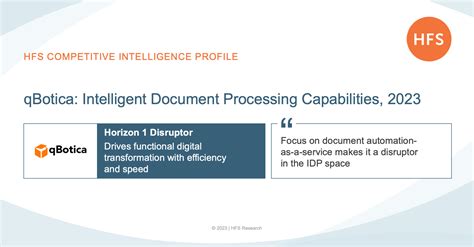 Qbotica Intelligent Document Processing Capabilities 2023 Hfs Research