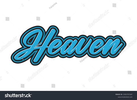 Hand Drawn Lettering Word Heaven On Stock Vector Royalty Free