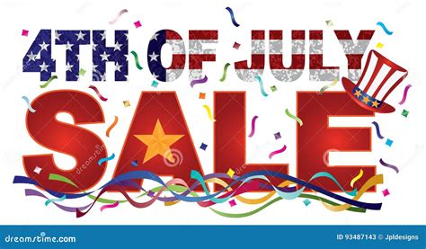 4th Of July Sale Banner United States Of America Independence Day