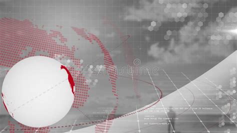 Animation Of Spinning Globe Over Data Processing And Man At Beach Stock Video Video Of Online