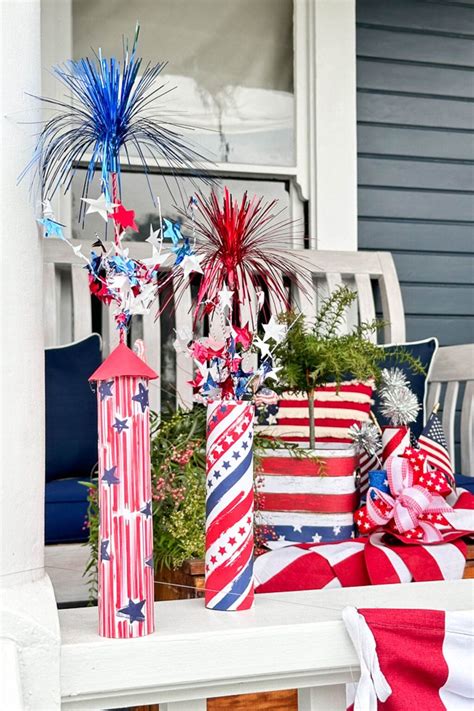All American Front Porch Decorations For The 4th Of July