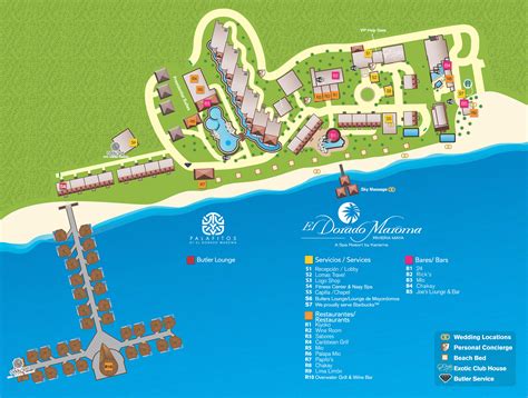Secrets Maroma Beach Resort Map Unlimited Vacation Club Resort Maps