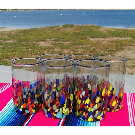 Orren Ellis Granata Hand Blown Mexican 14 Oz Drinking Glasses