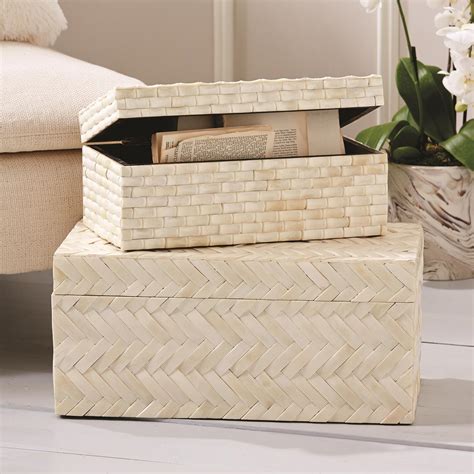 S2 Basket Weave Bone Boxes
