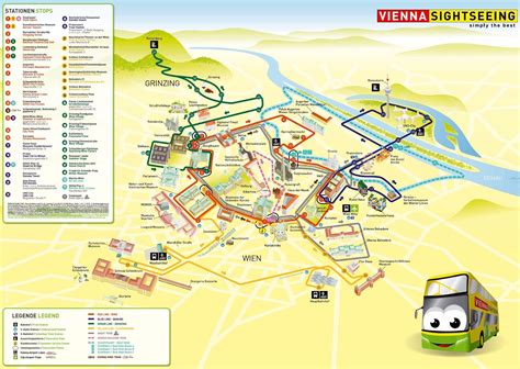 Vienna Hop On Hop Off Tour Map Audio Guide Bus Wien